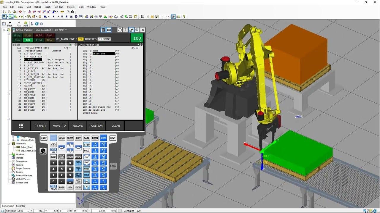 KAREL Programming Palletizer Part 2 - YouTube