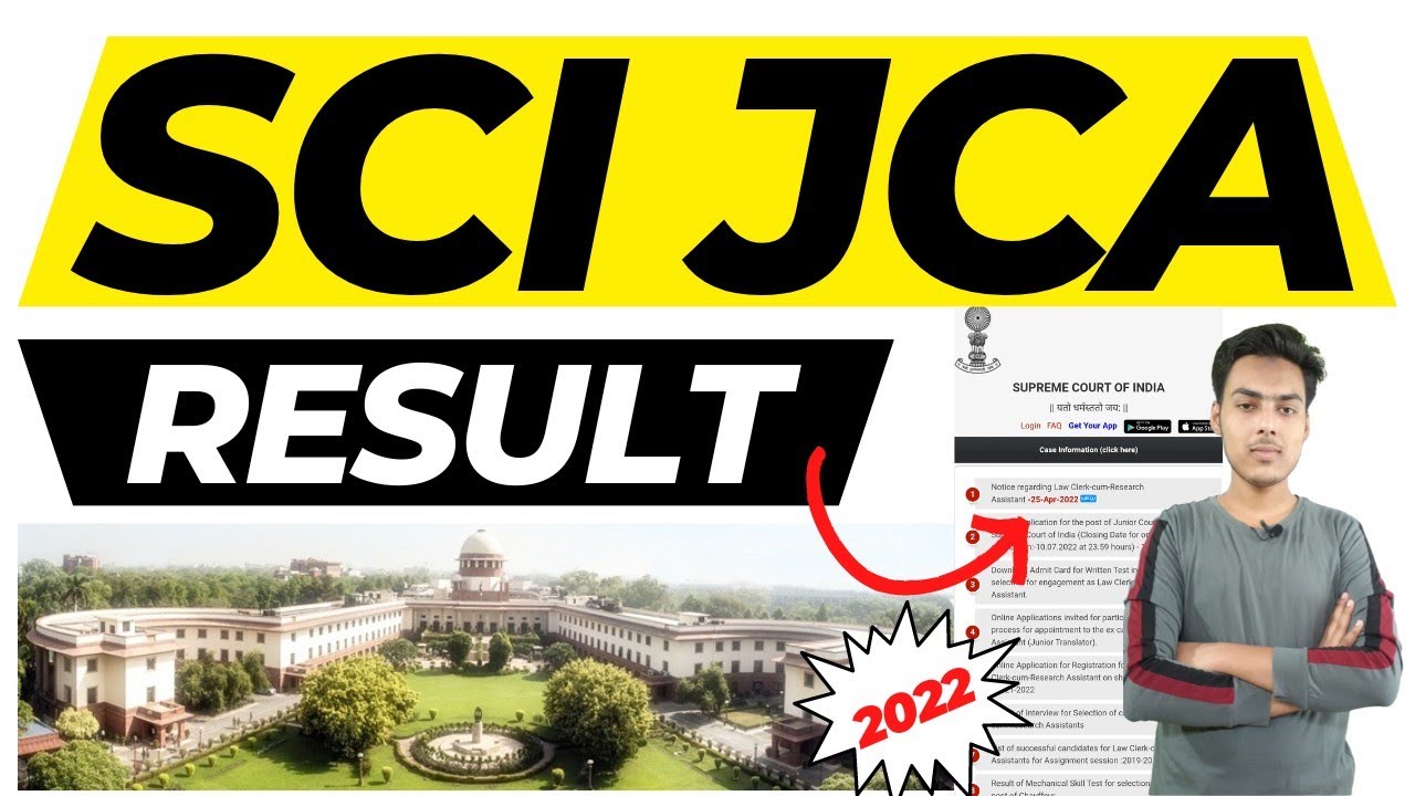 supreme court jca result 2022 | sci jca result 2022 | jca result 2022 - YouTube