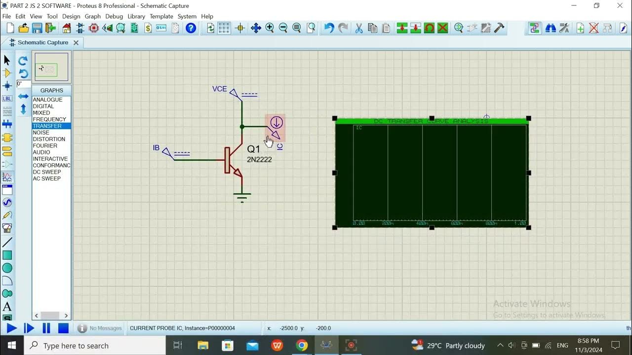 CE INPUT OUTPUT CHARACTERICTIC USING TRANSFER FUNCTION PROTEUS VSM !!! - YouTube