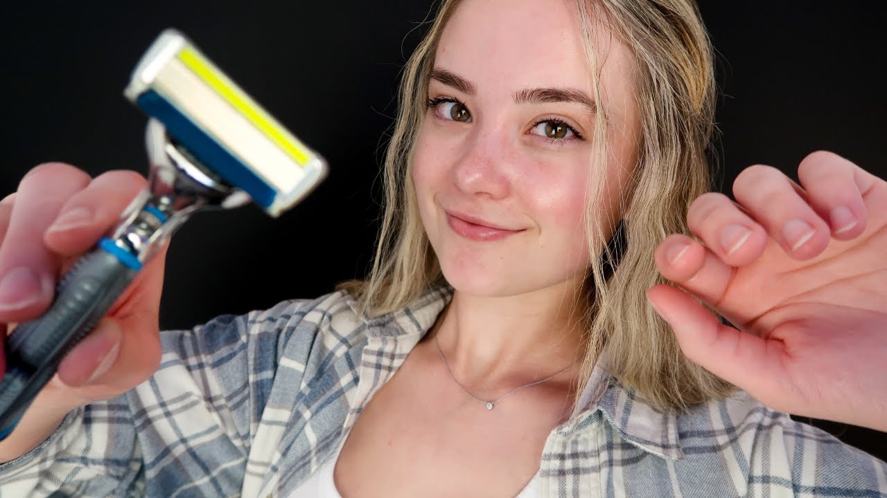 ASMR MEN'S SHAVE & BEARD Care Roleplay! Combing, Trimming, Whispers ...