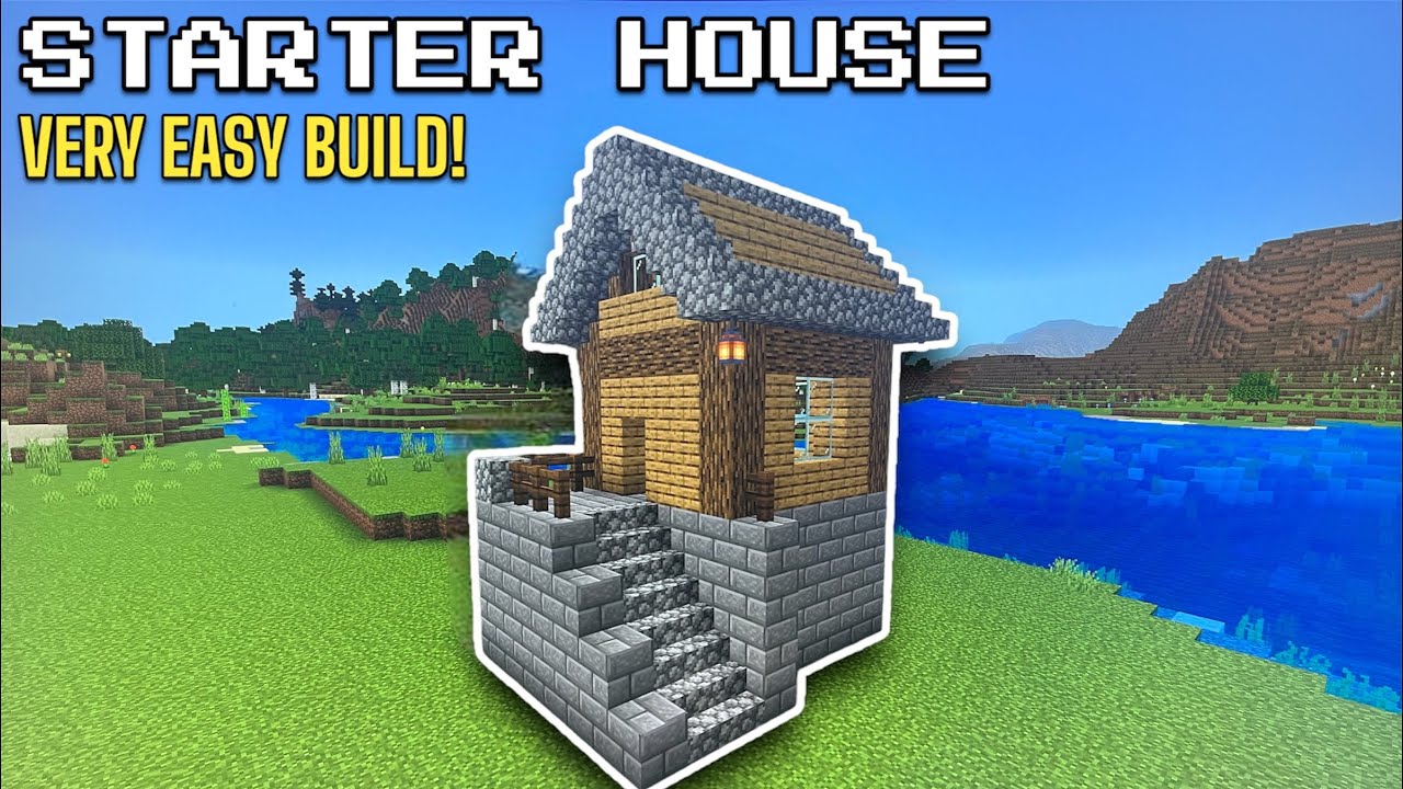 Minecraft Tutorial: How To Build A Easy Starter House - YouTube