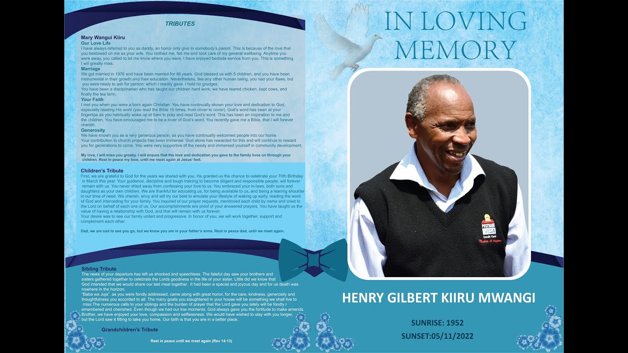 FARE THEE WELL HENRY GILBERT KIIRU MWANGI - YouTube