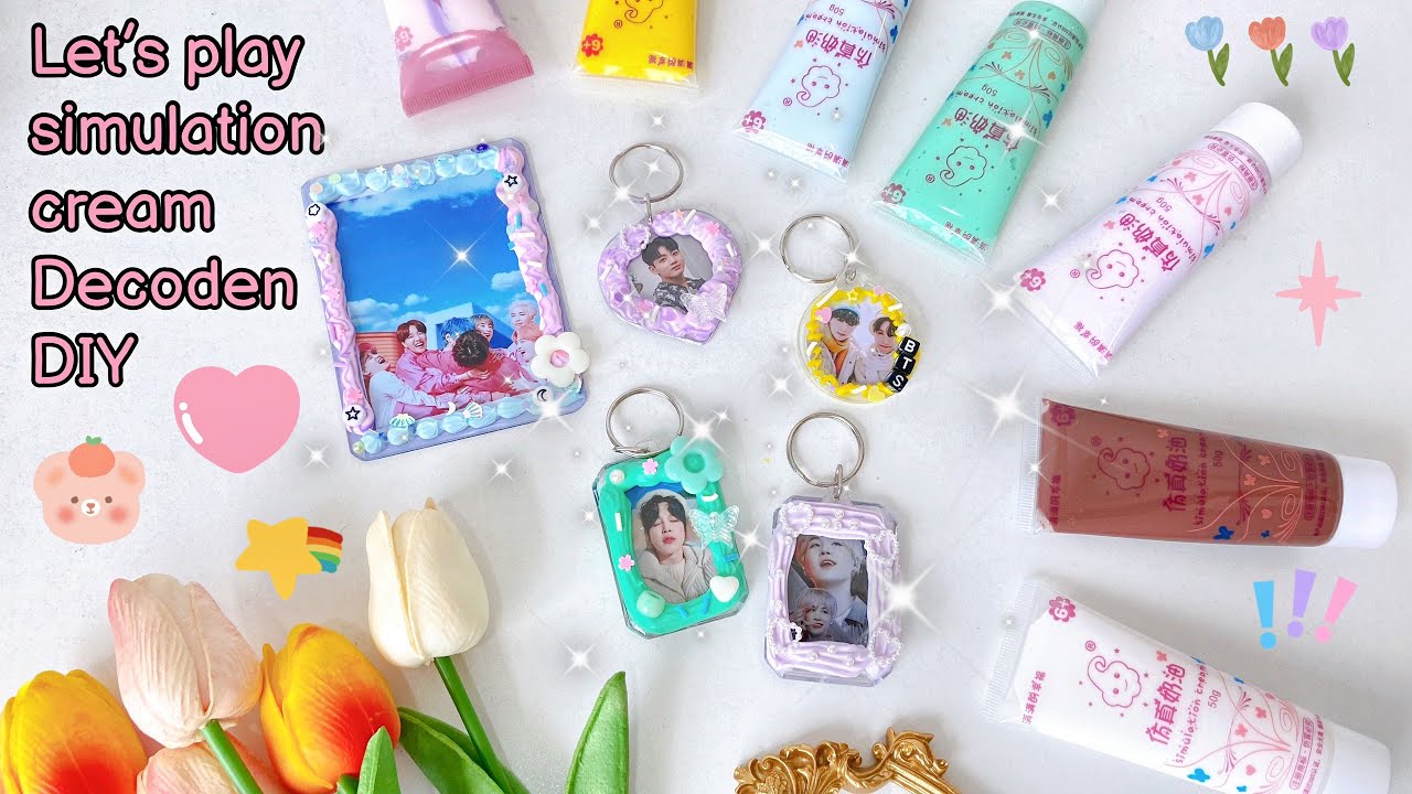 Let’s play simulation cream with me 🎀 Decoden DIY 🎉 Decor Toploader and ...