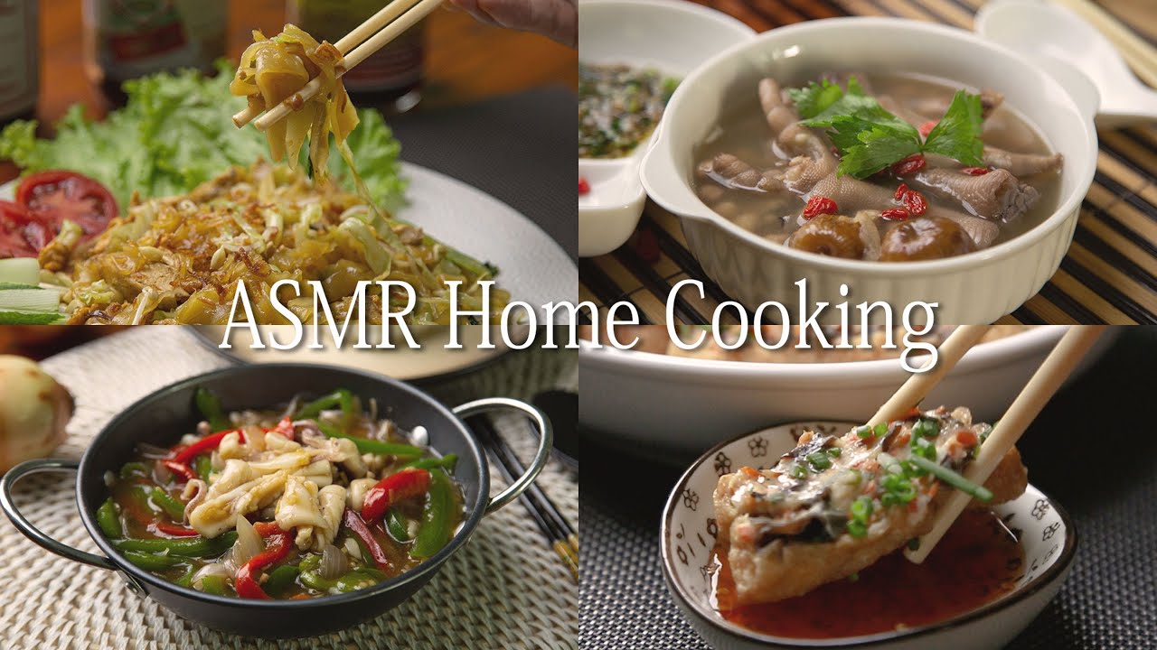 ASMR Cooking Chinese Food That Will Calm You Down 吃播 || Satisfying, No ...