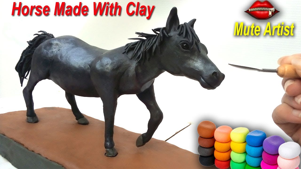 Clay Sculpting: Horse, How to make animals with clay easy | How To Make ...