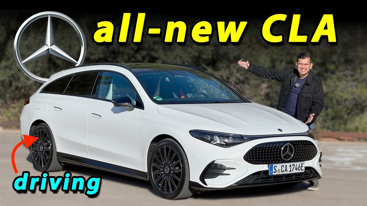 all-new Mercedes CLA Shooting Brake driving REVIEW (2027) with CLA EQ ...