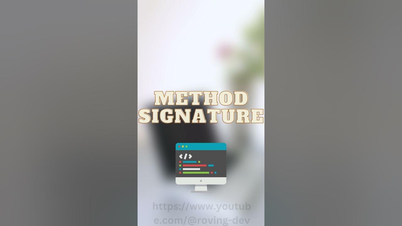 JAVA Method Signature #shorts - YouTube