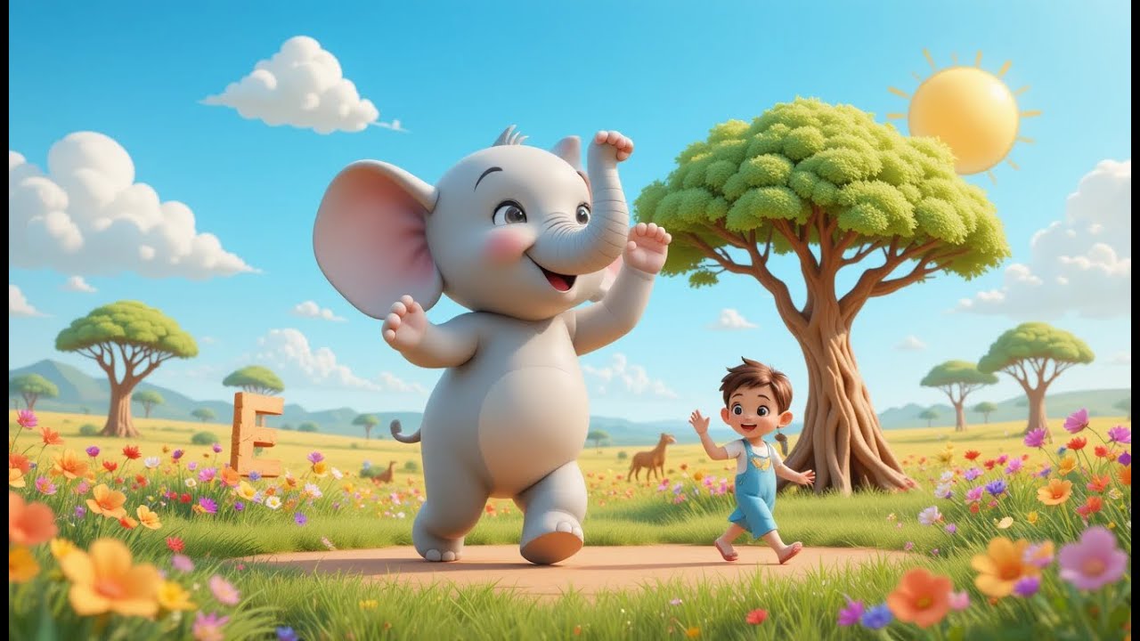 E is for Elephant | ABC Animal Song for Kids | Learn the Alphabet with ...
