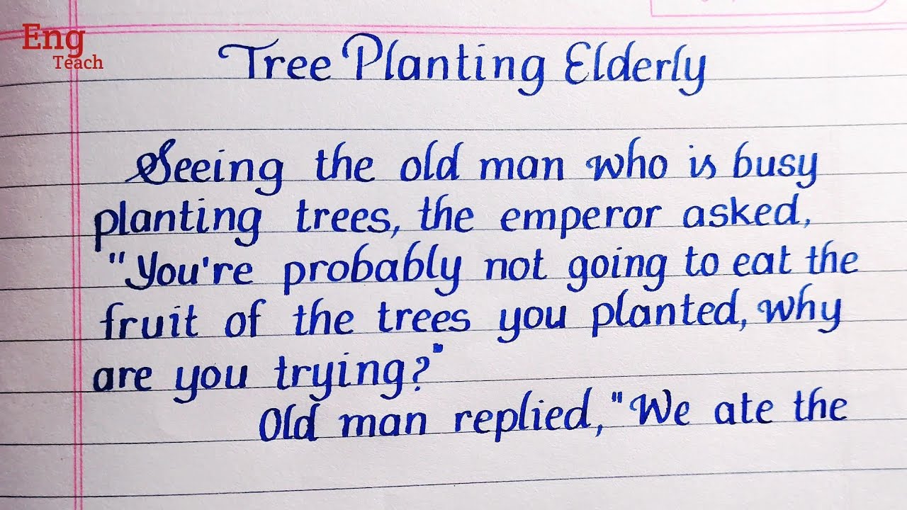 Short story: Tree Planting Elderly | short story | English Story ...