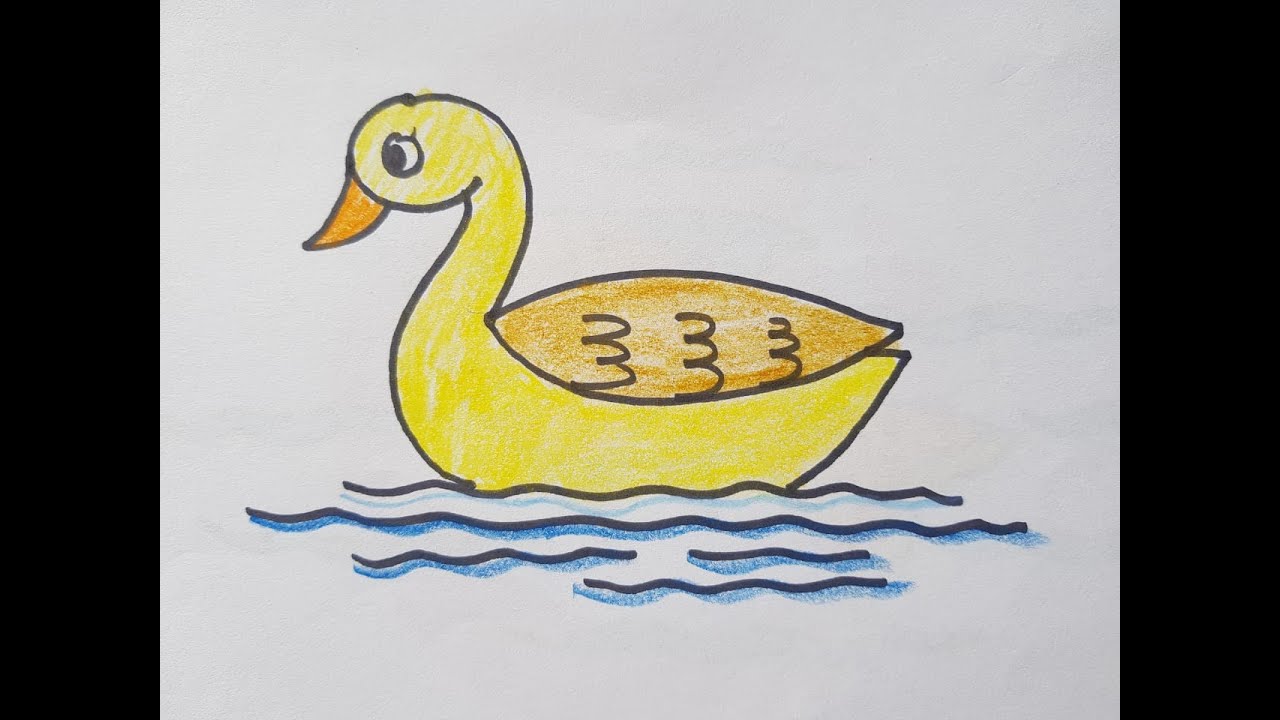 How to Draw a Duck with The Help of Number 2 - YouTube