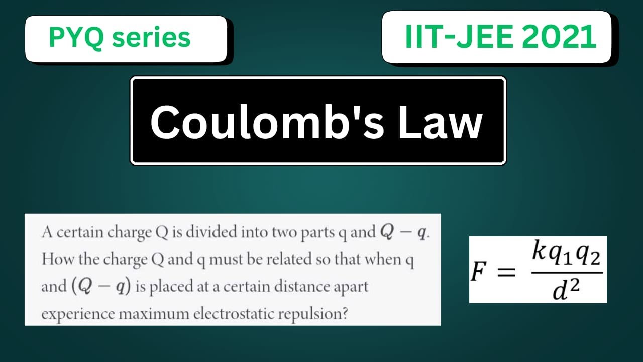 A certain charge Q is divided in to two parts q and (Q-q) How should ...
