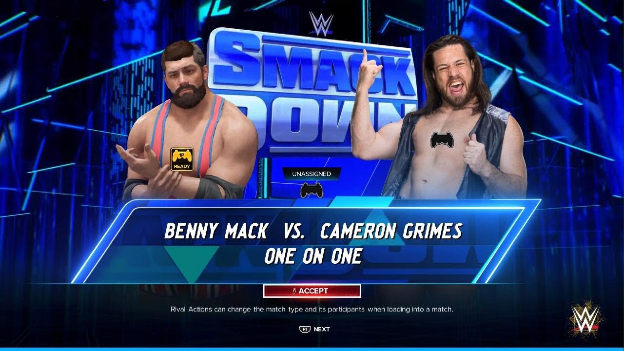 WWE 2K24 Benny Mack's 1v1 match - YouTube
