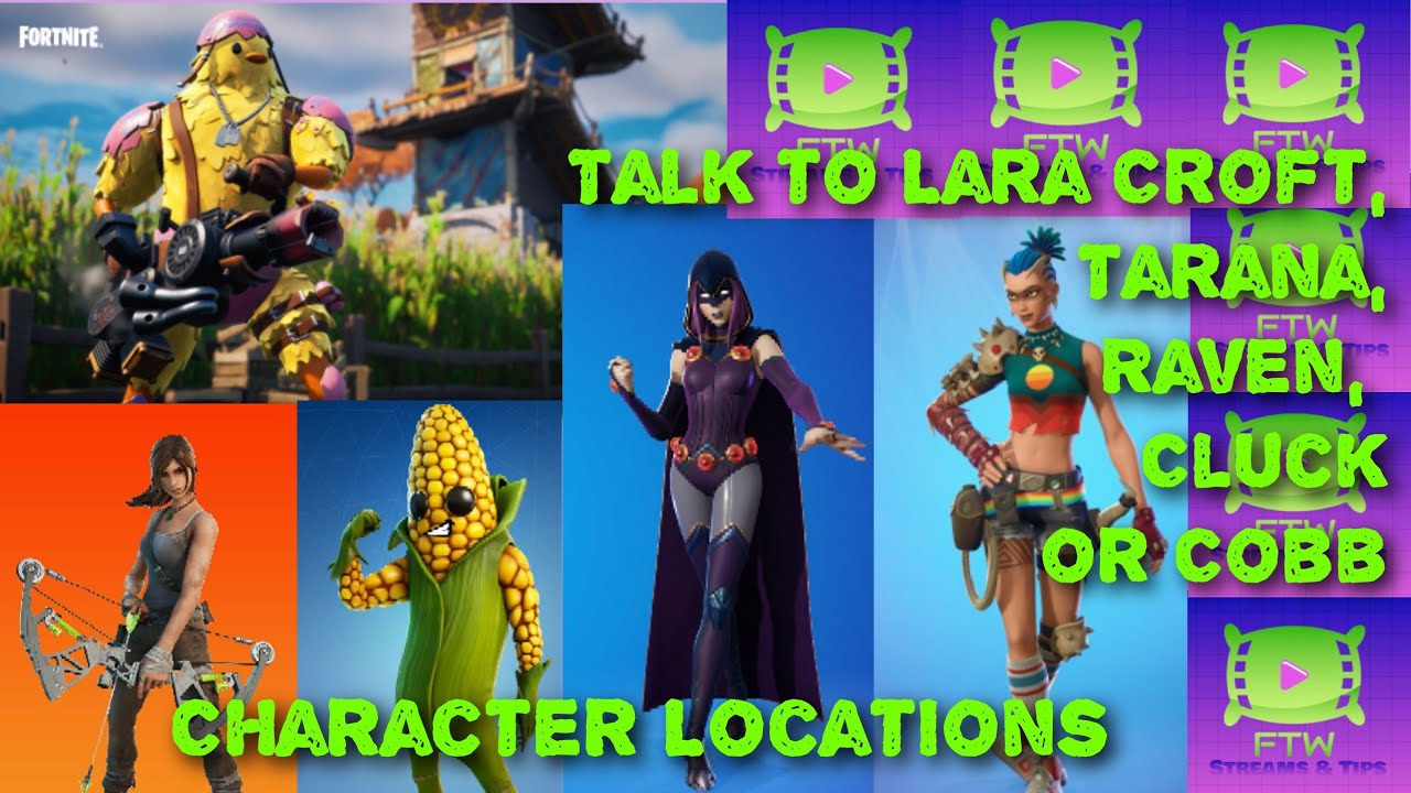 Tarana, Lara Croft, Rebirth Raven, Cluck or Cobb - Fortnite season 6 ...