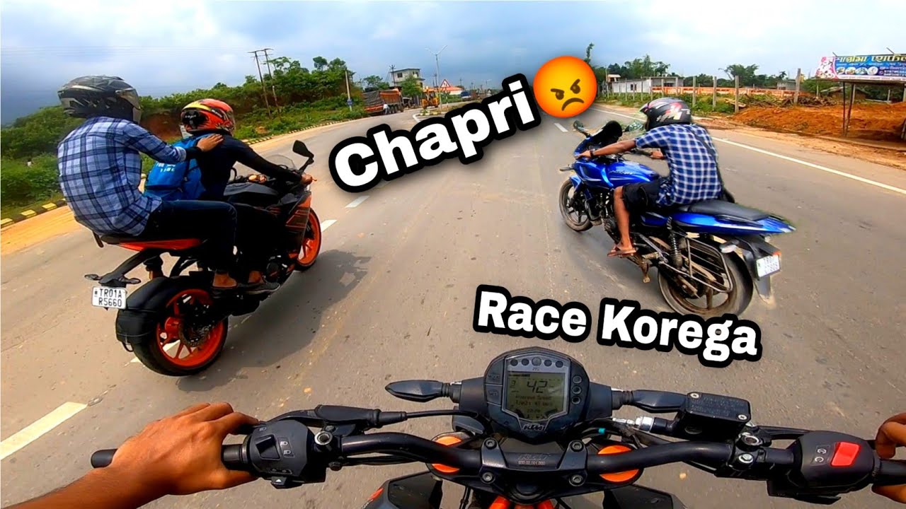 Chapri Boy Race My Bike😡 | Duke 250 Bs6 | Tripura @deepridingvlog - YouTube