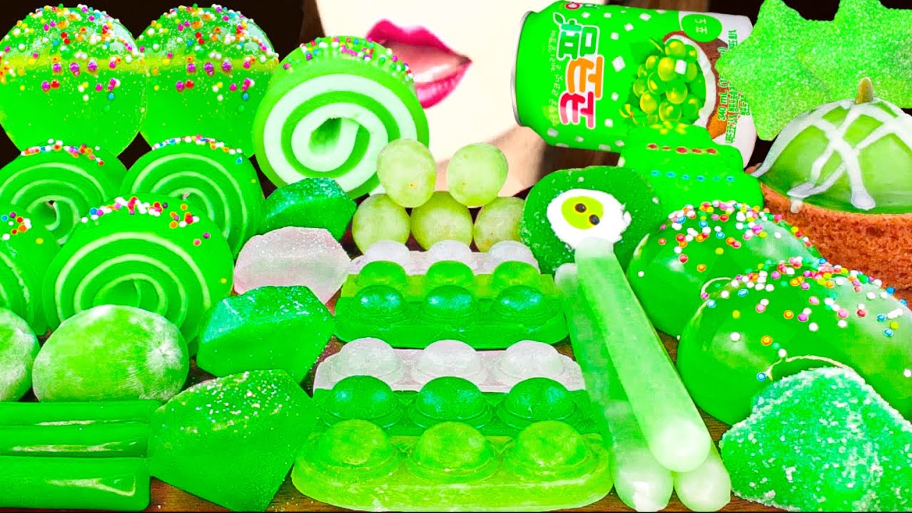 【ASMR】GREEN DESSERTS💚 MUKBANG 먹방 食べる音 EATING SOUNDS NO TALKING - YouTube