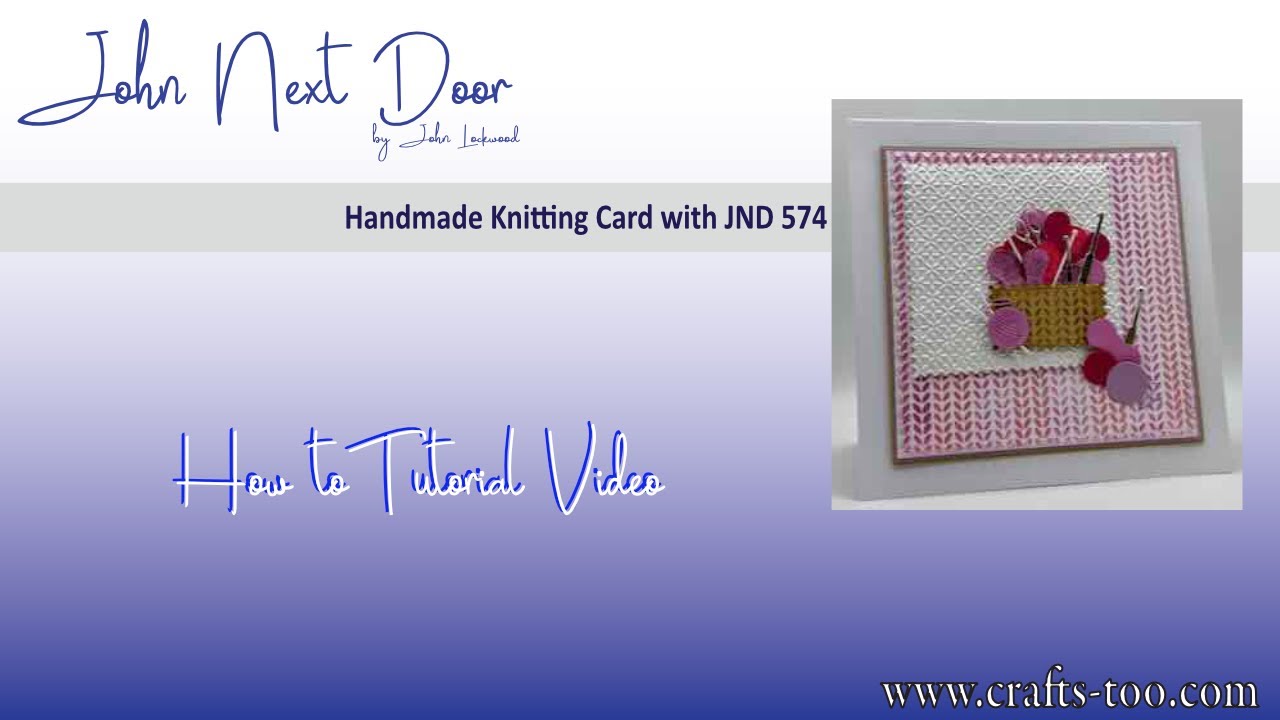 Handmade Knitting Card with JND 574 - YouTube