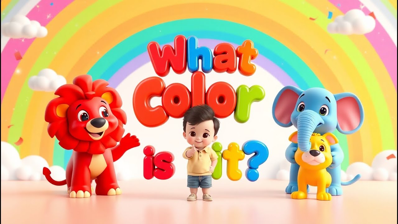 Learn Animal Names For Kids | What Color Is It? Song | Color Names ...