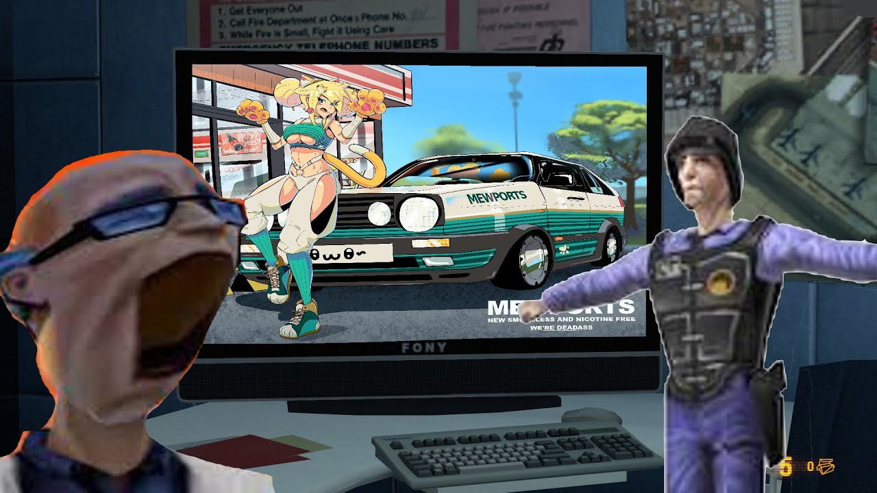 Mewports drawing time lapse Dr Kleiner and Barney commit time theft ...