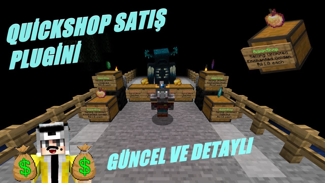 MİNECRAFT MARKET PLUGİNİ - QUİCKSHOP NASIL İNDİRİLİR? - GÜNCEL VE ...