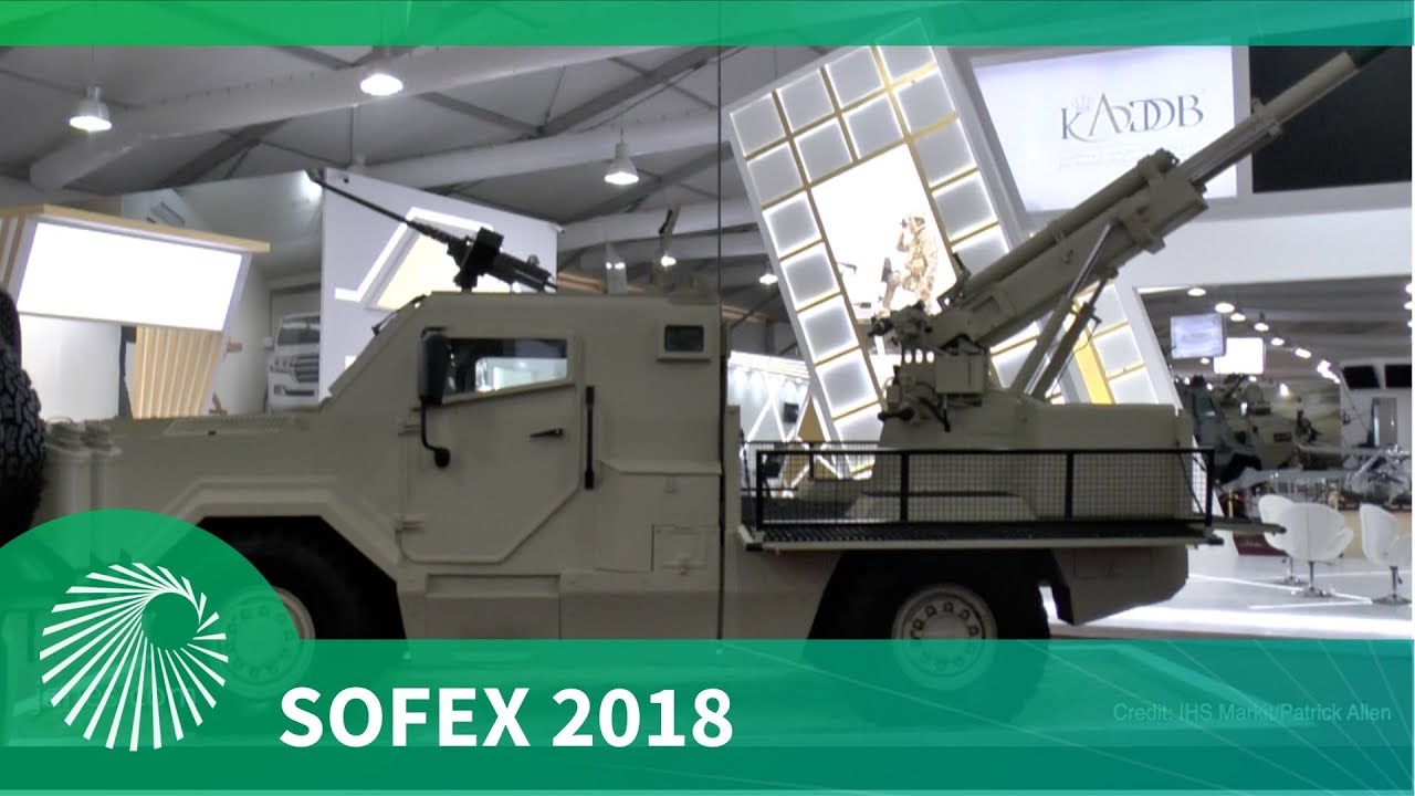 SOFEX 2018: KAADB AL WAHSH 105mm self propelled howitzer - YouTube