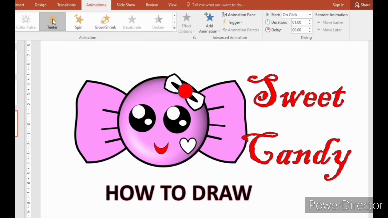 How to draw sweet Candy in MS PowerPoint? - YouTube