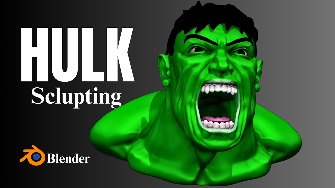Tutorial Blender - Hulk 3D Sclupting (Timelapse) - YouTube