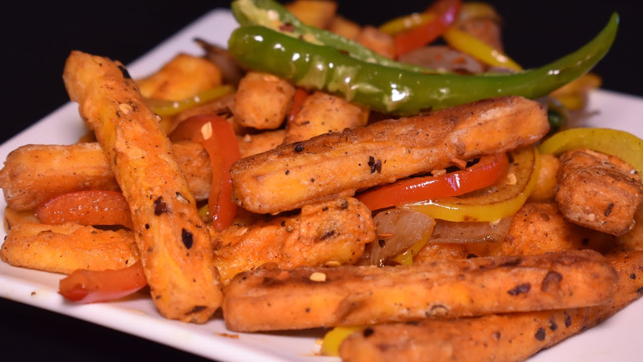 Paneer Butter Pepper Fry with Subtitles| Crispy Paneer Golden Fry ...