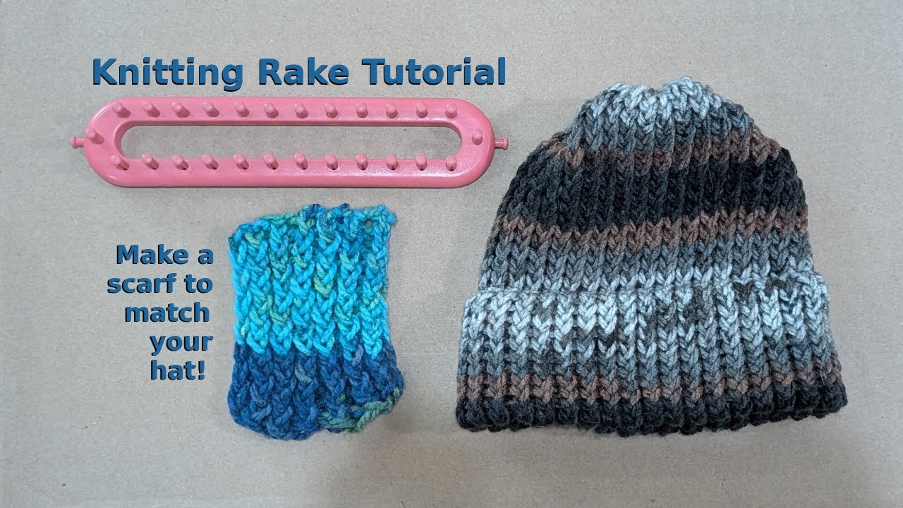 Easy Loom Knit Scarf | Knitting Rake, Double Knitting - YouTube