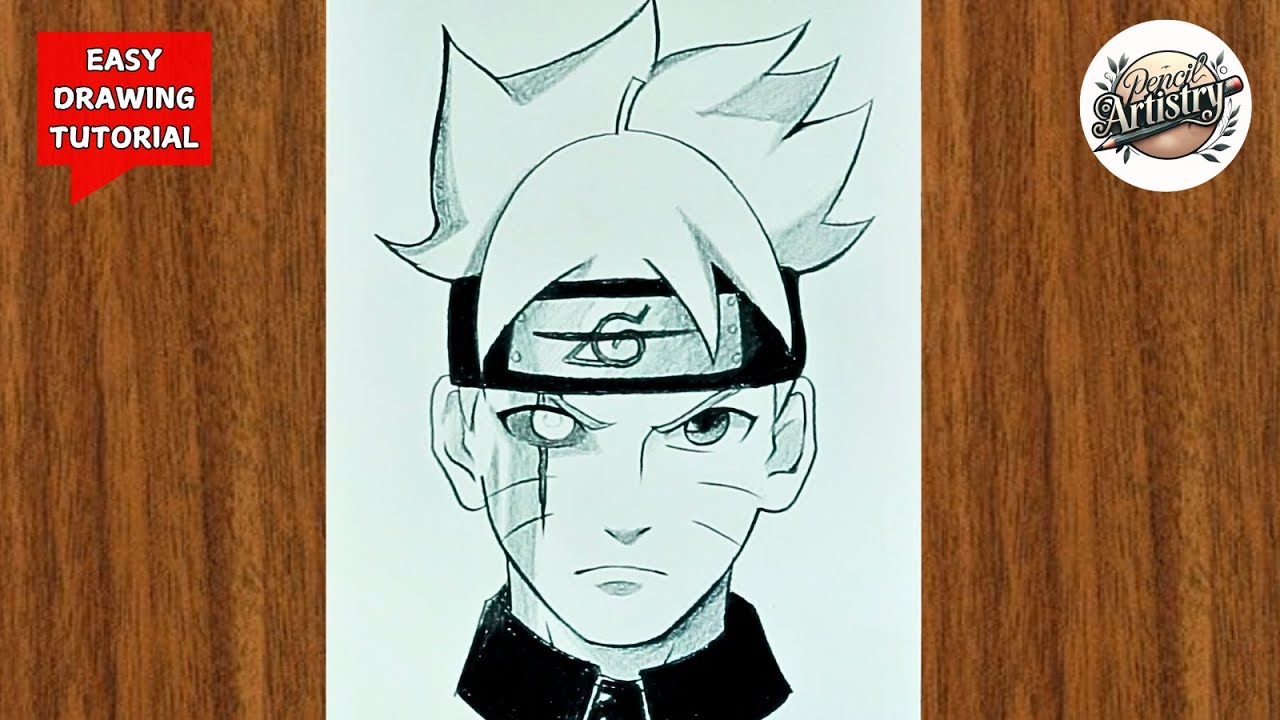 🔥🎨Easy anime drawing || How to draw Boruto Uzumaki step by step || Easy ...