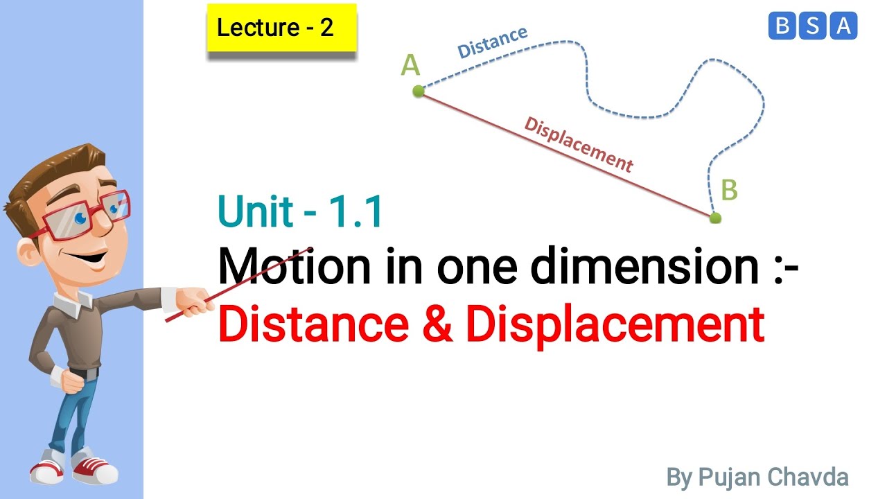 Distance & Displacement | Motion in one dimension | Unit 1.1 | Lecture ...