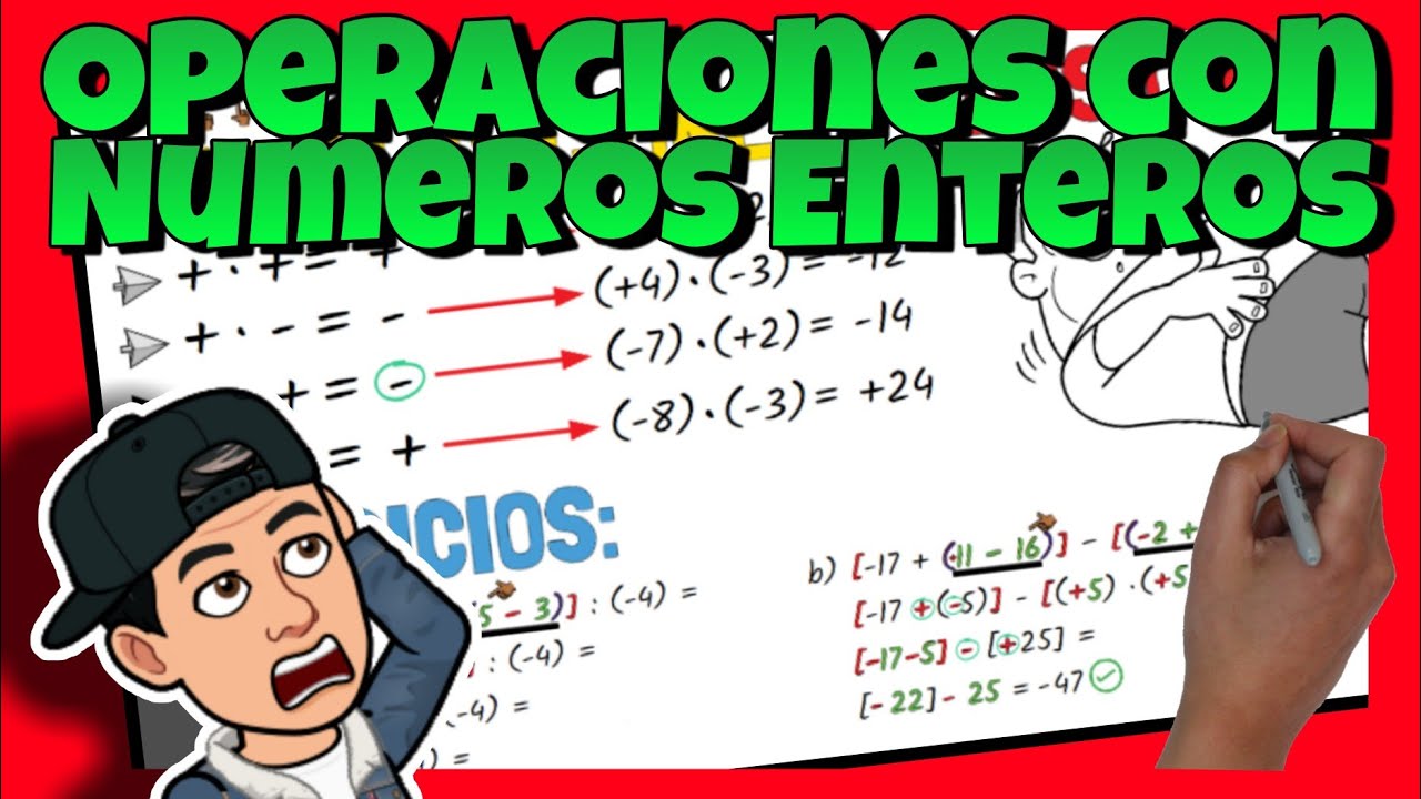 🔴 OPERACIONES COMBINADAS con NÚMEROS ENTEROS con PARÉNTESIS y CORCHETES ...