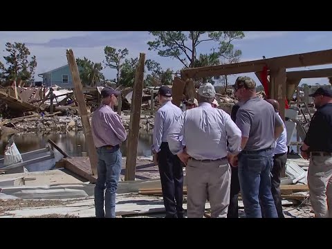 President Biden tours hardest hit areas of Florida after back-to-back ...