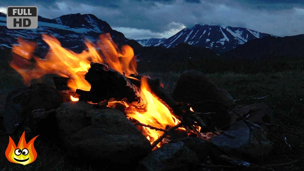 Crackling Campfire on the Windy Tundra of Norway (HD) - YouTube