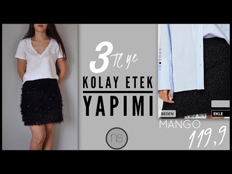 5 dk'da Yılbaşı Eteği :) Lastikli Kolay Etek Dikimi. How you Can Do easy Skirt?// KALIPSIZ