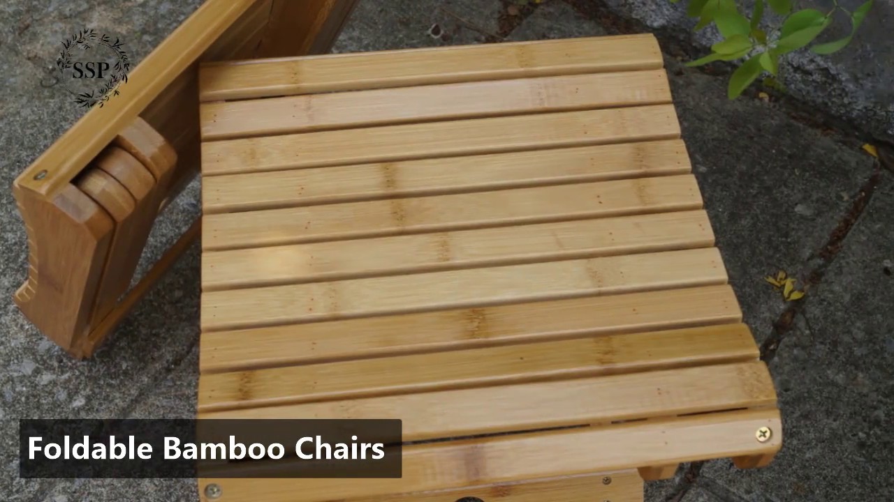 BAMBOO FOLDABLE STOOL - YouTube