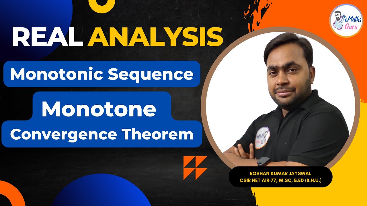 Real Analysis Monotonic Sequence Monotone Convergence Theorem Youtube