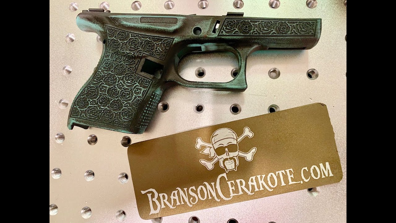 Custom G43 Rose Stipple Pattern | Branson Cerakote and Laser - YouTube