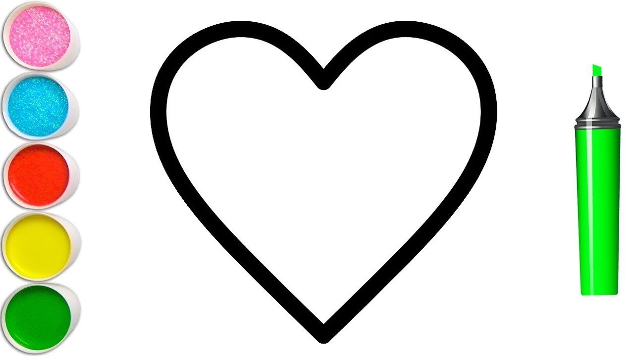 Bolalar uchun Yurak rasm chizish/Drawing Heart for children/Рисование ...