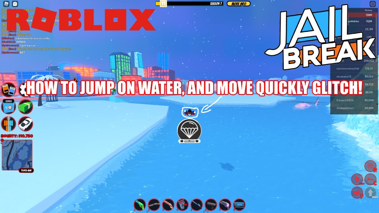 [FULL GUIDE] How to Jump on Water Quickly Glitch in Roblox Jailbreak ...