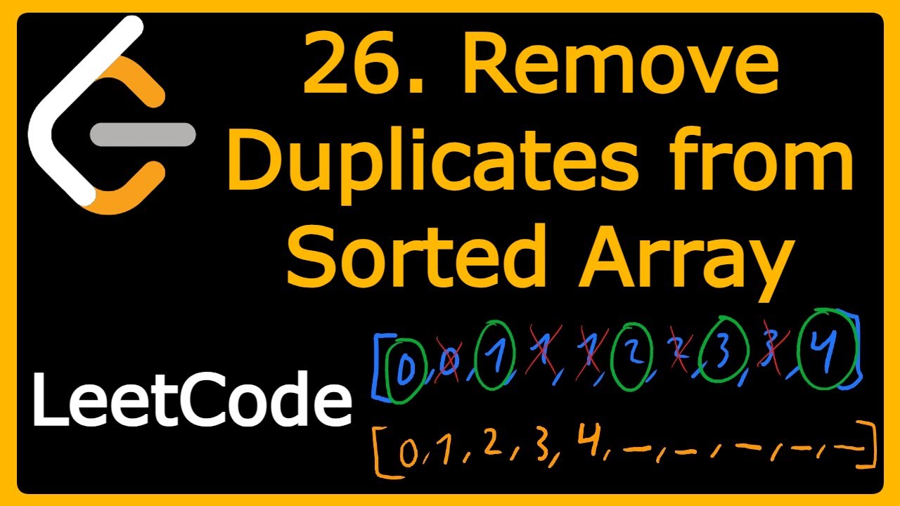 26 Remove Duplicates From Sorted Array Leetcode Español Python 5882