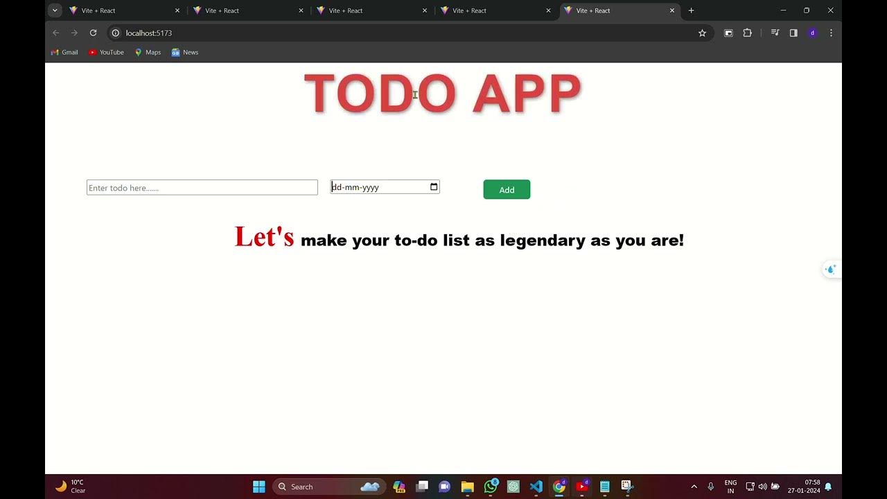 react project : TODO APP - YouTube