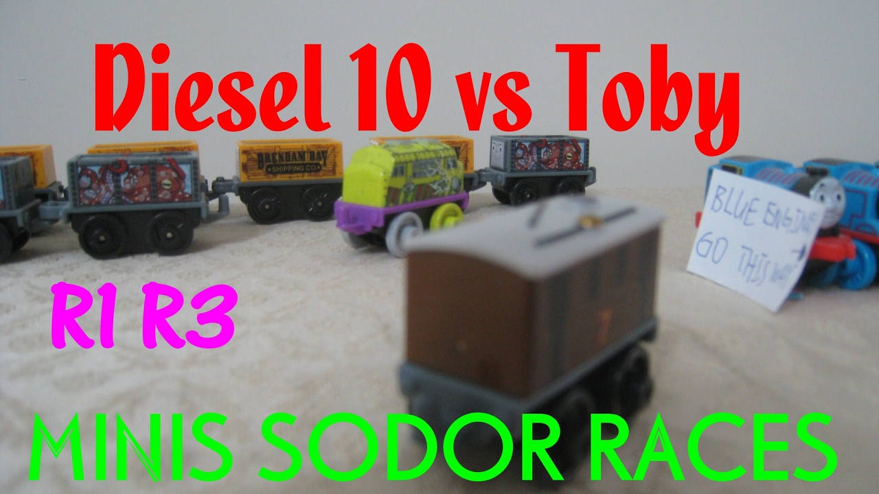 MINIS Sodor Races: Diesel 10 vs Toby S4 Round 1 Race 3 - YouTube