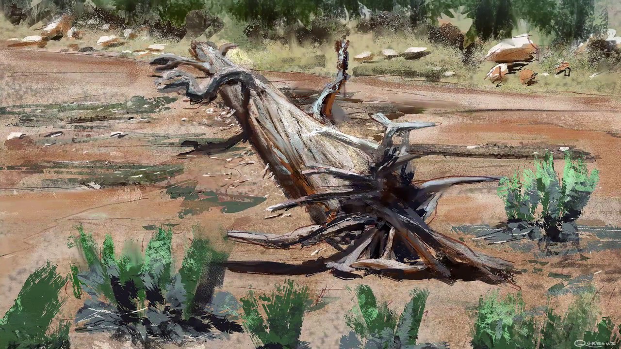 Tree Digital Painting in Photoshop - YouTube