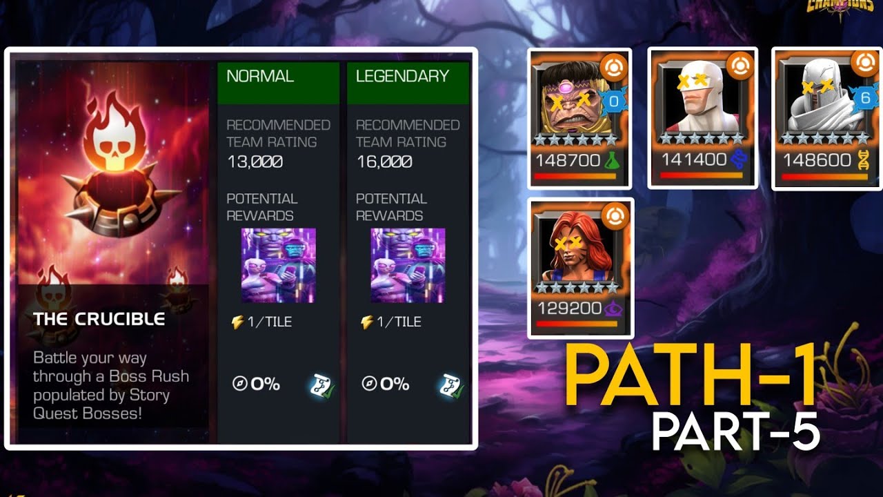 MCOC | THE CRUCIBLE (PREP FOR NECRO) | PATH - 1, PART - 5 - YouTube