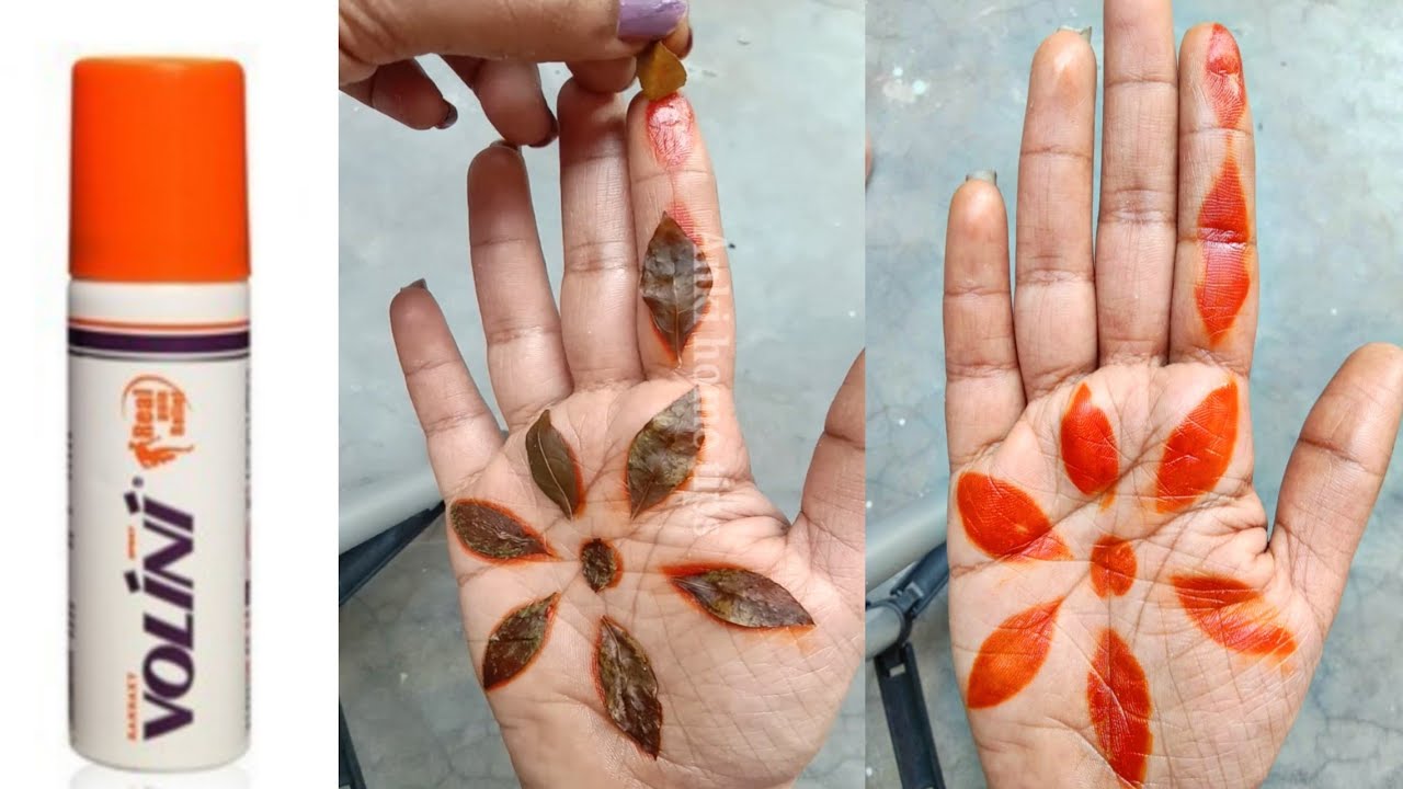 easy trick mehndi design with volini spray | hand simple mehndi designs ...