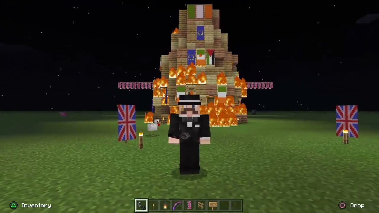 11th night bonfire in minecraft - YouTube