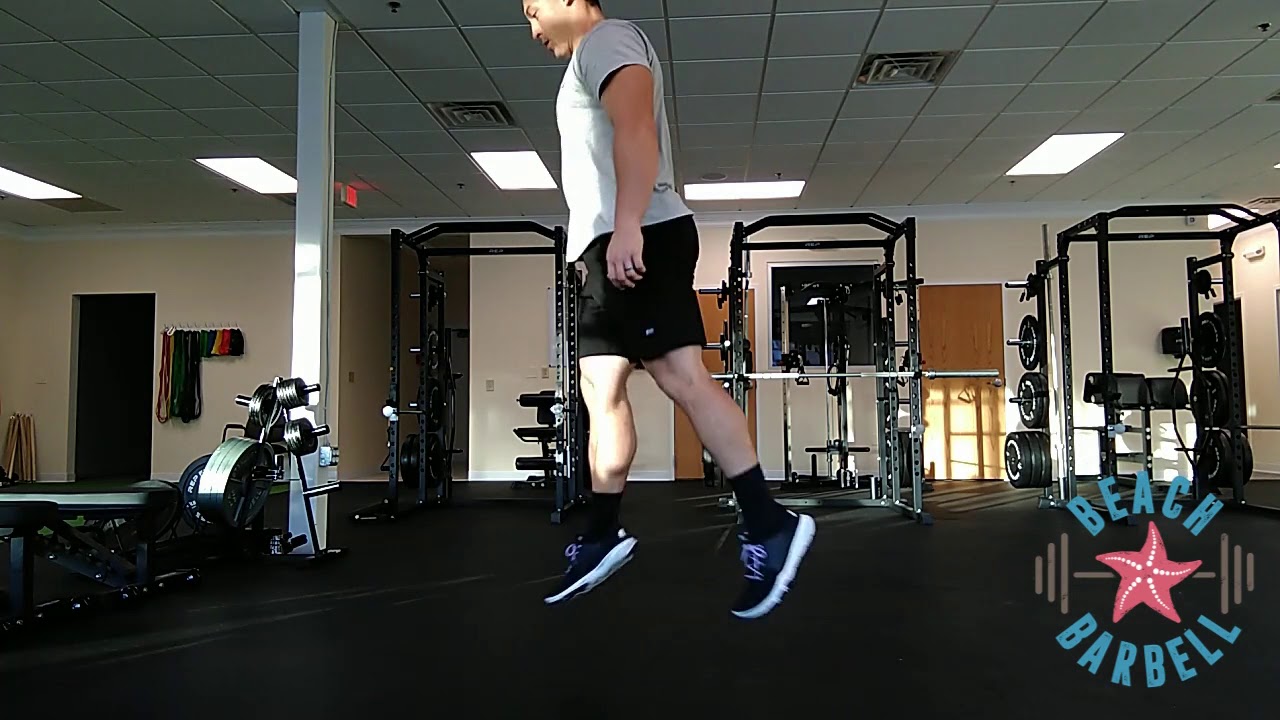 Split Squat Hop - YouTube