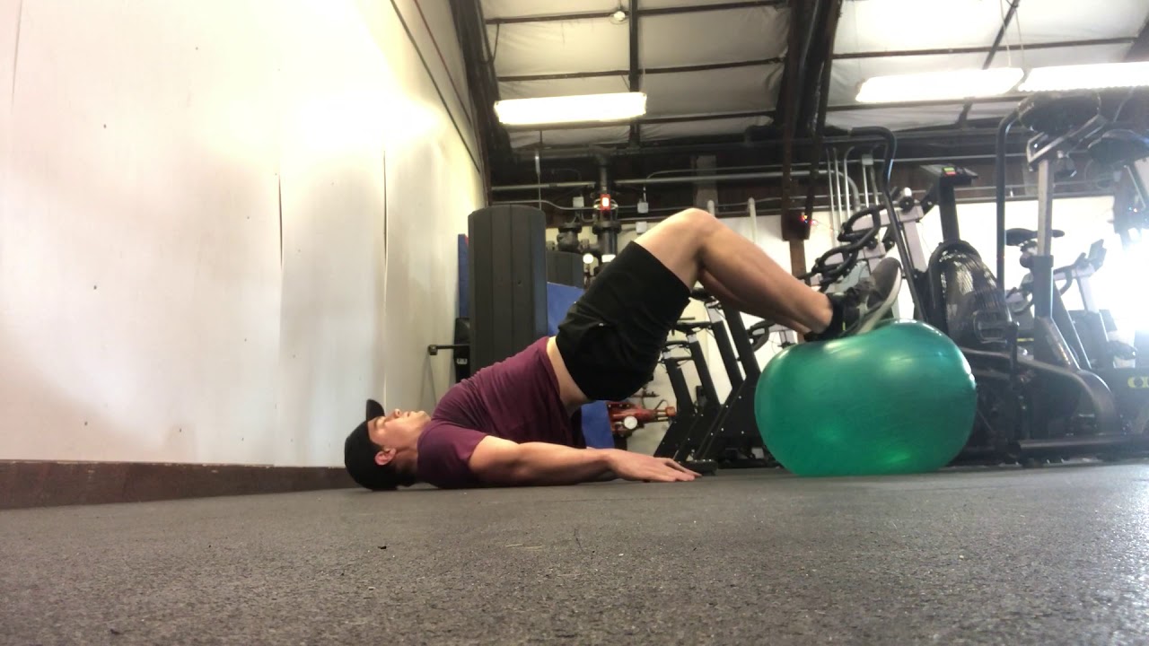 Swiss Ball Glute Rotation - YouTube