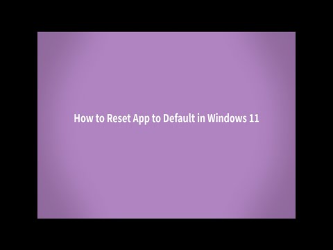 How to Reset App to Default in Windows 11 - YouTube