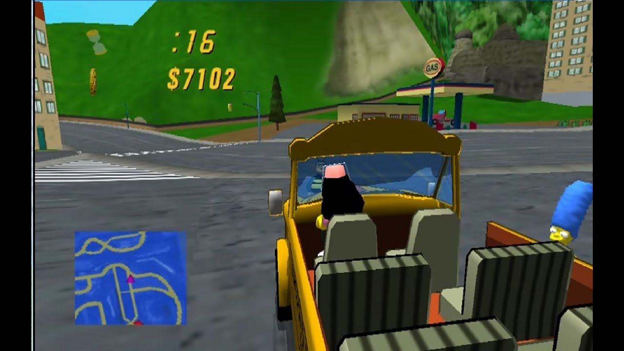 Lets Play : The Simpsons Road Rage /widescreen mod/ part 2 otto - YouTube